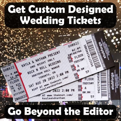 💒 Build a Custom Wedding Ticket - Stubforge.com